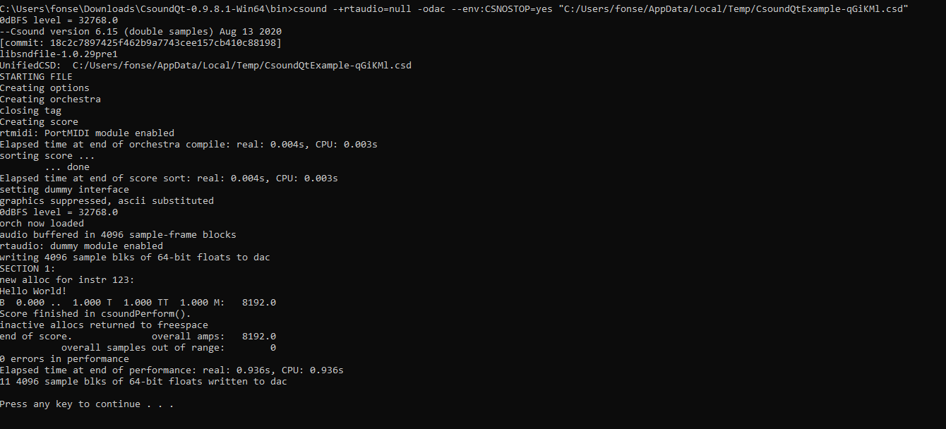 Csound no output and CsoundQT crash · Issue #1418 · csound/csound · GitHub