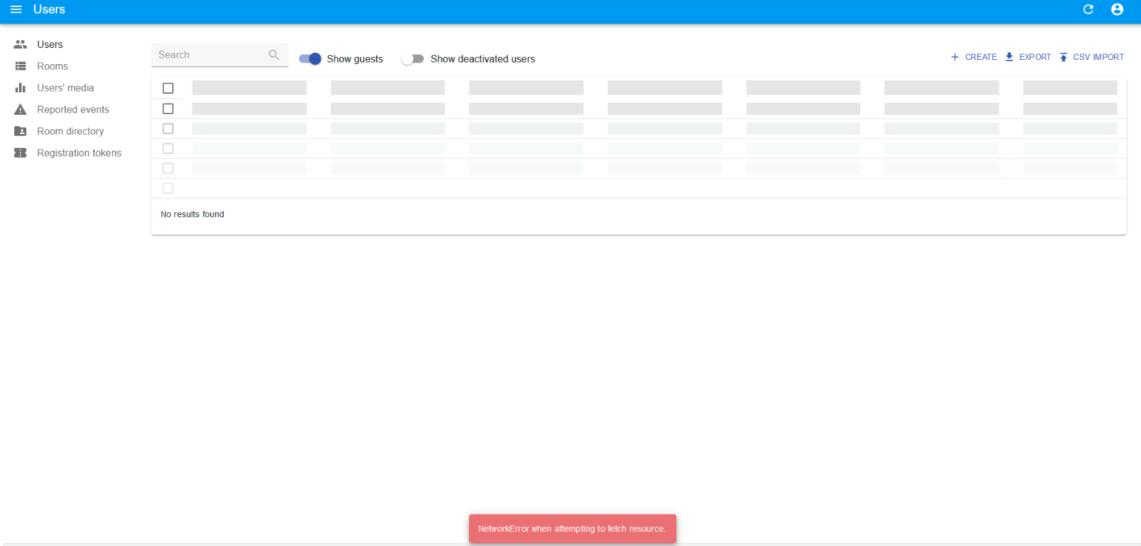 synapse-admin not working with synapse 1.64 · Issue #281 · Awesome-Technologies/synapse-admin ...
