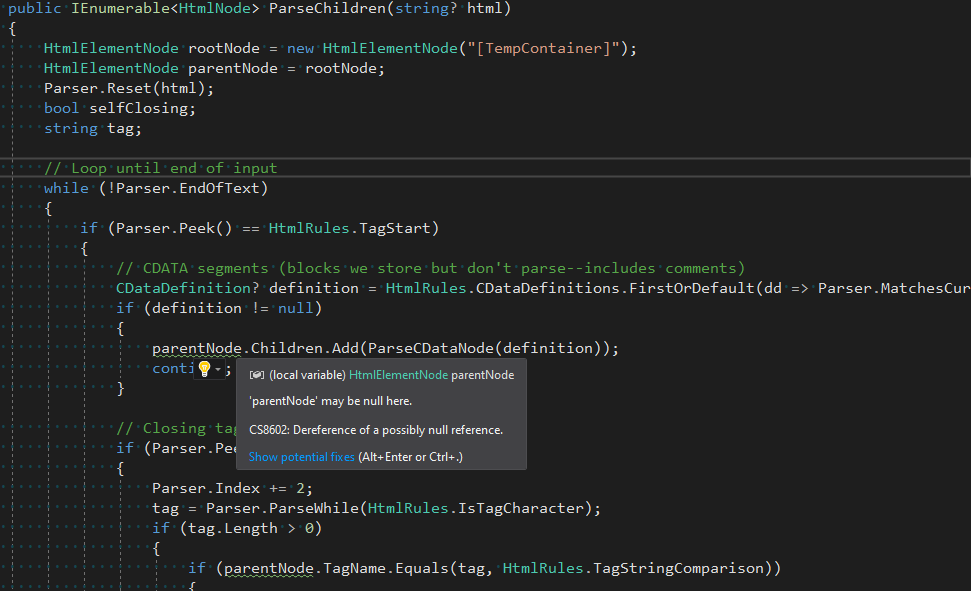Compiler says variable may be null when it shouldn't be · Issue #51367 · dotnet/roslyn · GitHub