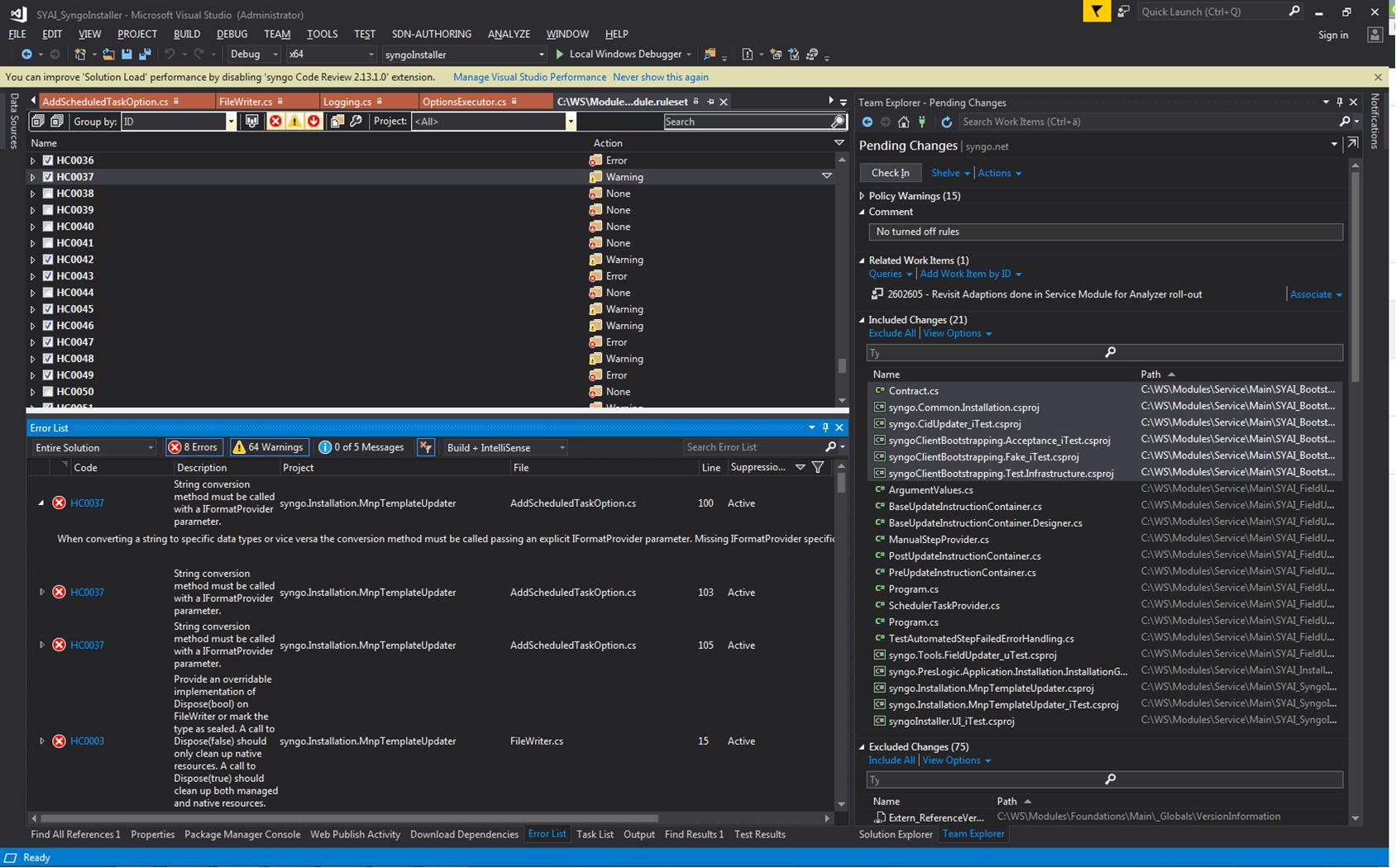Analyzer warnings turn to errors sometimes · Issue #25920 · dotnet/roslyn · GitHub