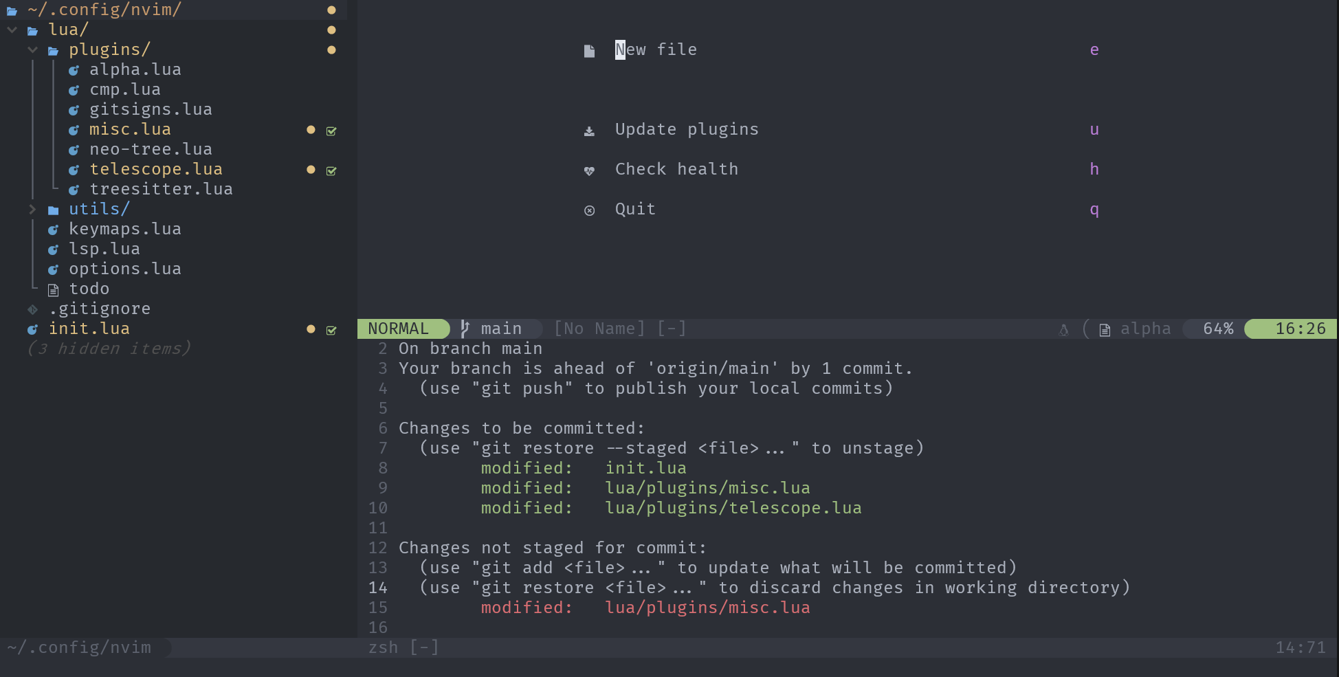 Modification to staged files are not detected (and cannot be re-staged) · Issue #563 · nvim-neo ...