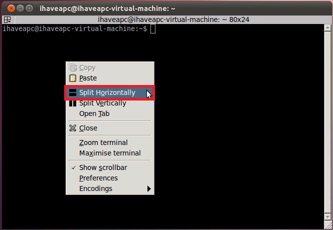Feature request: split panes from right-click context menu (like terminator/ConEmu) · Issue ...