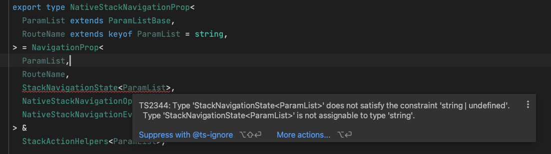 The type NativeStackNavigationProp has a missing type argument · Issue #1459 · software-mansion ...