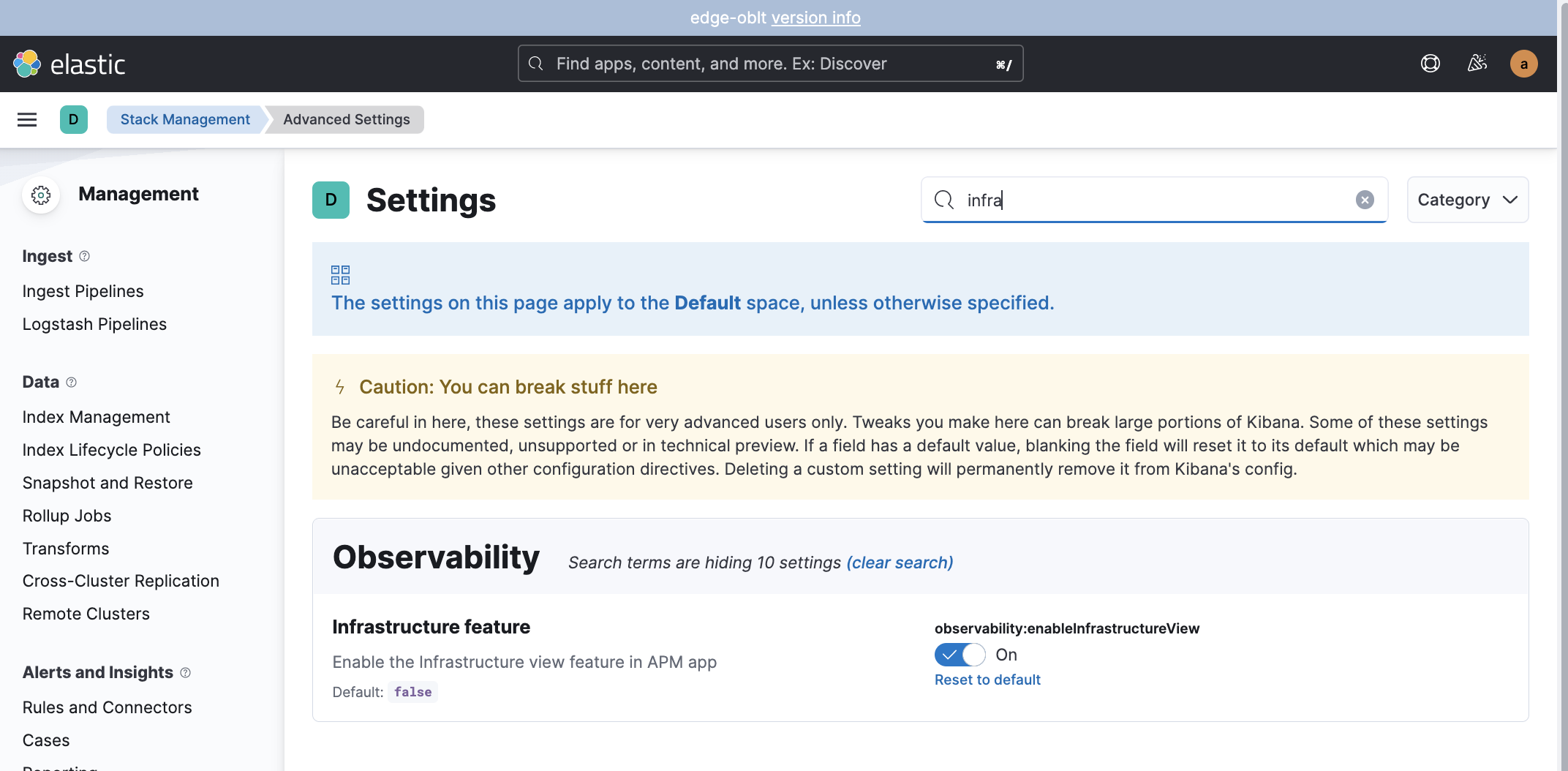 [APM] Remove Infrastructure tab feature flag · Issue #138875 · elastic/kibana · GitHub