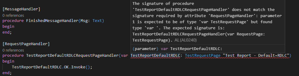 RequestPageHandler error · Issue #4809 · microsoft/AL · GitHub