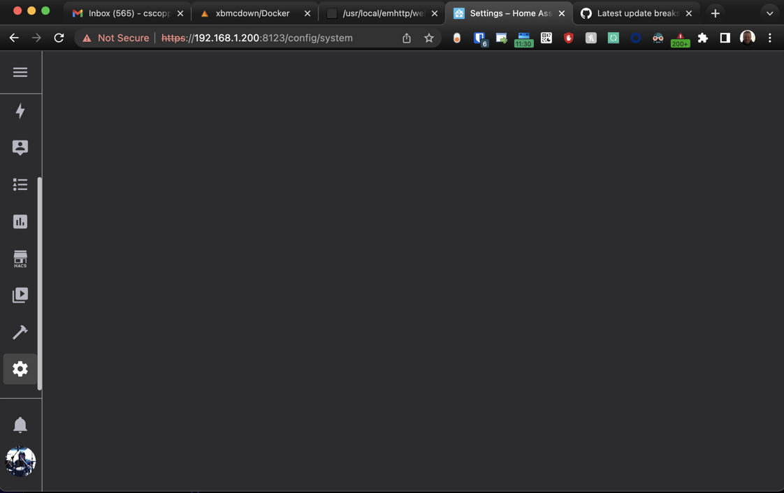 Latest Update Breaks System View · Issue 78425 · Home Assistant Core · Github