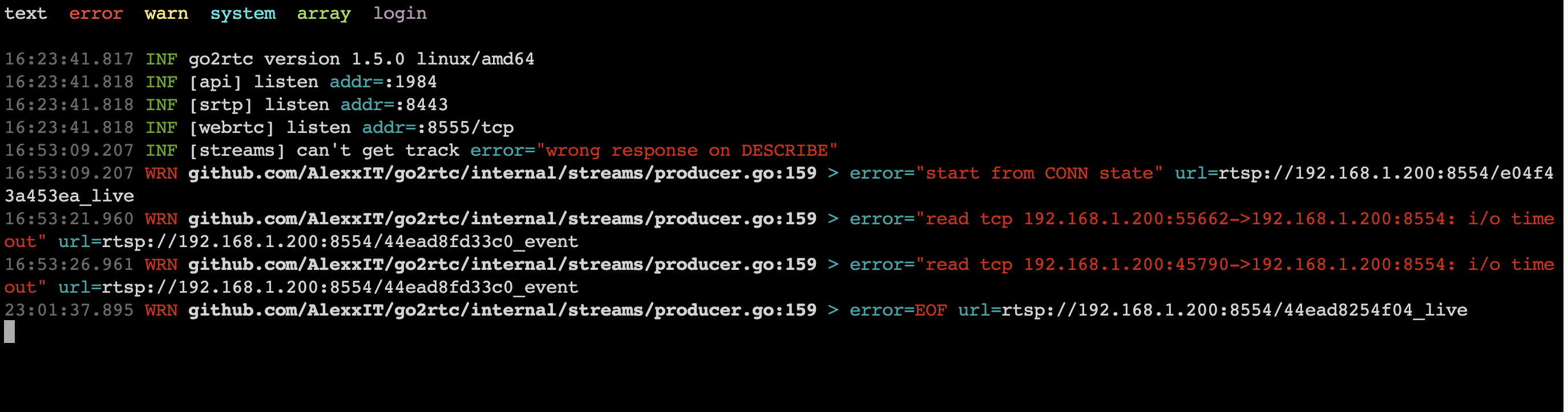 Bug: Intermittent stream playback with HA and go2rtc · Issue #653 · tsightler/ring-mqtt · GitHub