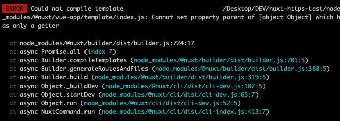 Could Not Compile Template Nodemodulesnuxtvue Apptemplateindexjs Cannot Set Property