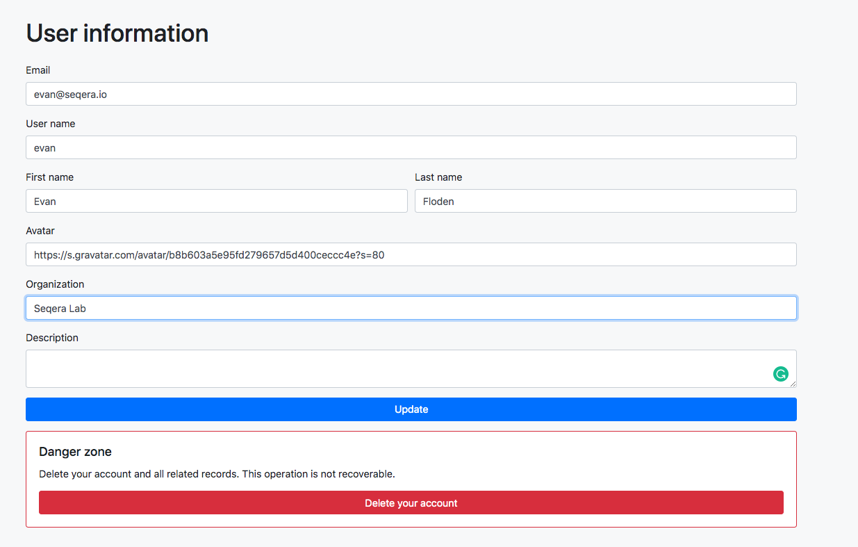 User information page · Issue #46 · seqeralabs/nf-tower · GitHub