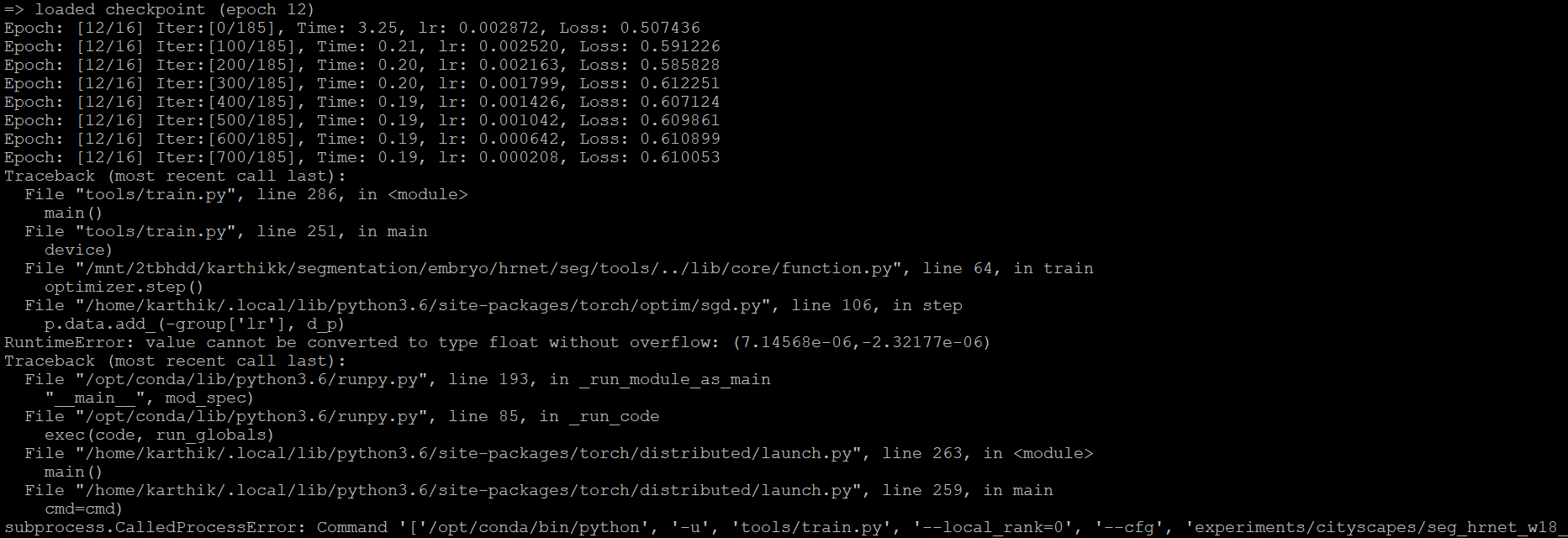 Runtime Error After Running 11 Epochs · Issue 100 · Hrnethrnet Semantic Segmentation · Github