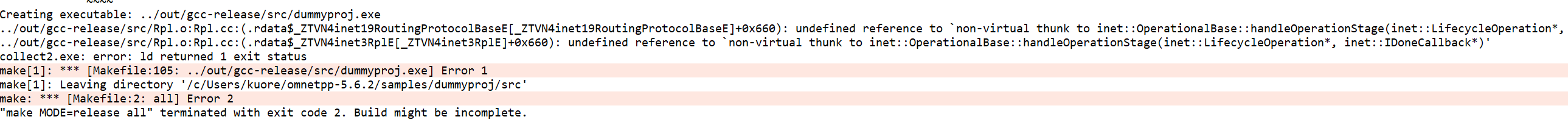 Linker Errors Inet 422 Omnet 562 When Building Project On Windows · Issue 652 · Inet