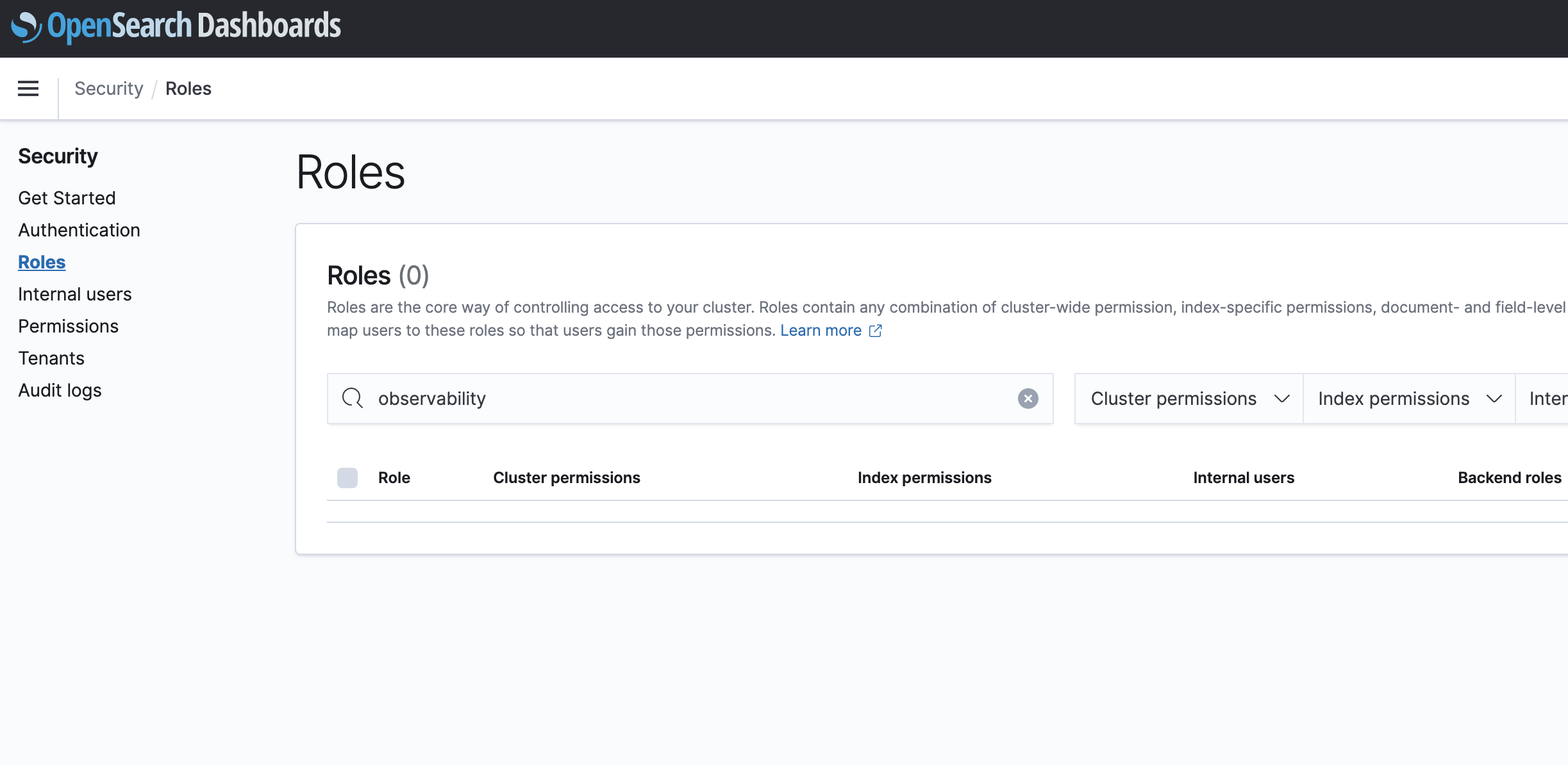 [BUG] Missing default observability roles · Issue #1759 · opensearch-project/security · GitHub