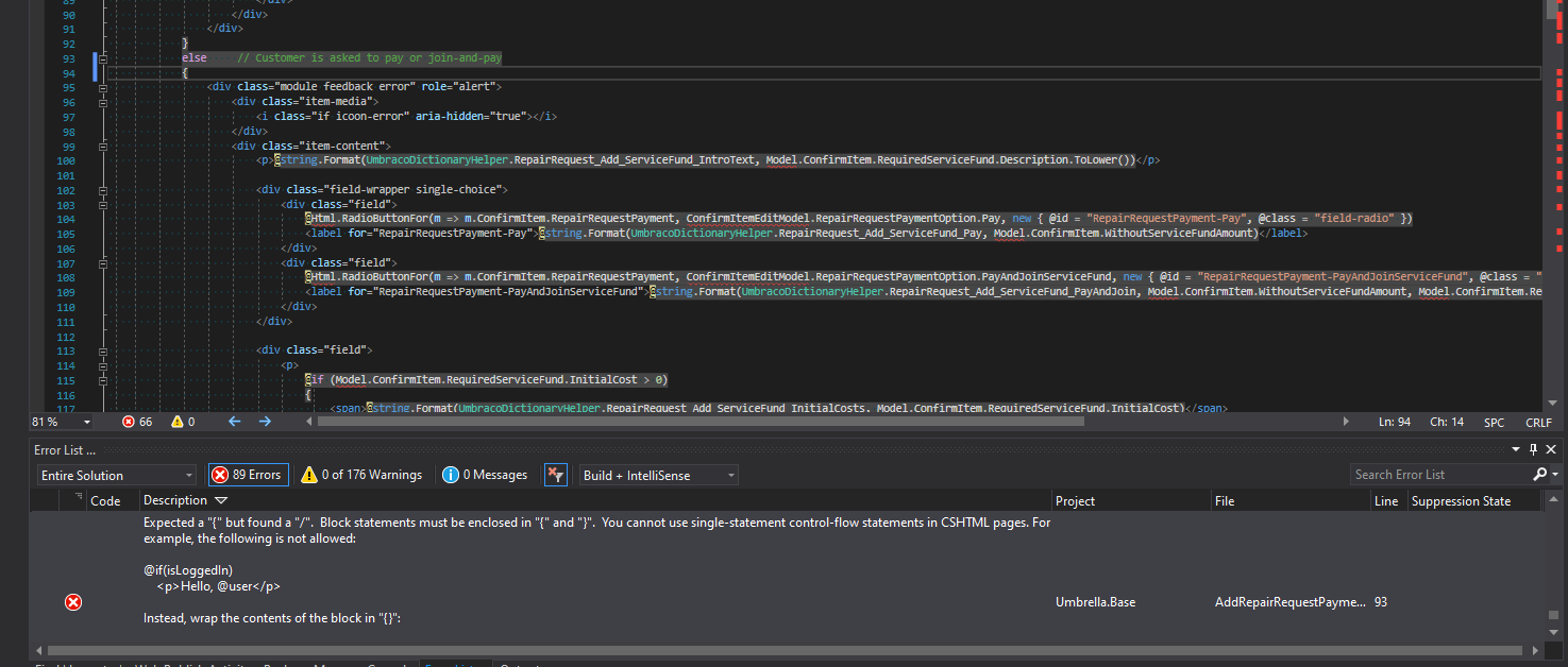 RazorGenerator.MsBuild - Precompile throws an error for valid case · Issue #214 · RazorGenerator ...