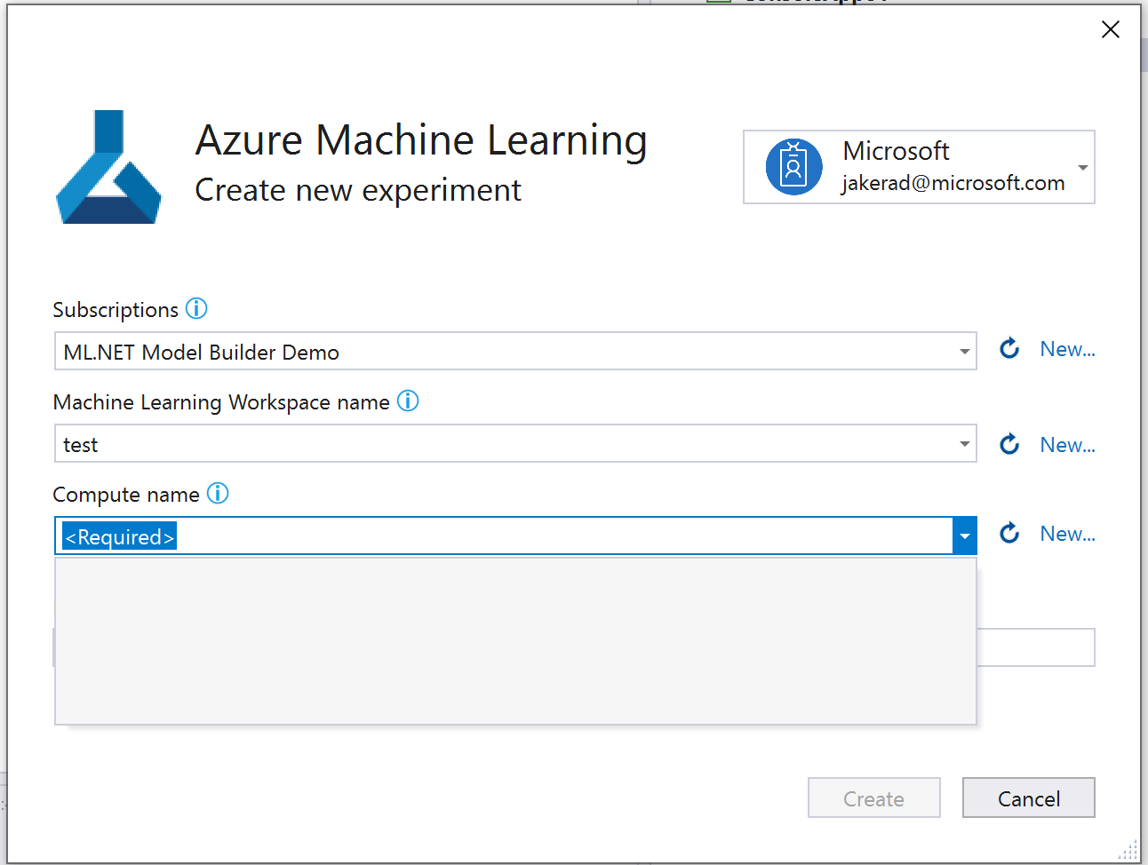 Azure Issues: Create Resources and Edit Workspace · Issue #1244 · dotnet/machinelearning ...