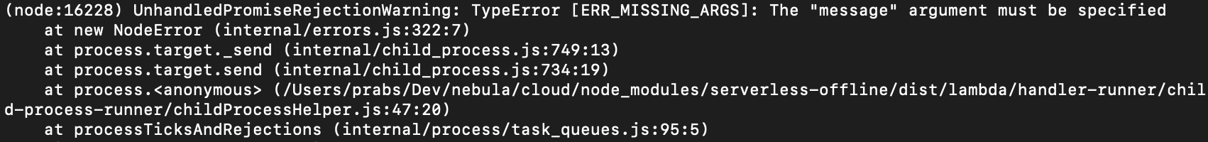 Unhandledpromiserejectionwarning Typeerror [err Missing Args] · Issue 1473 · Dherault