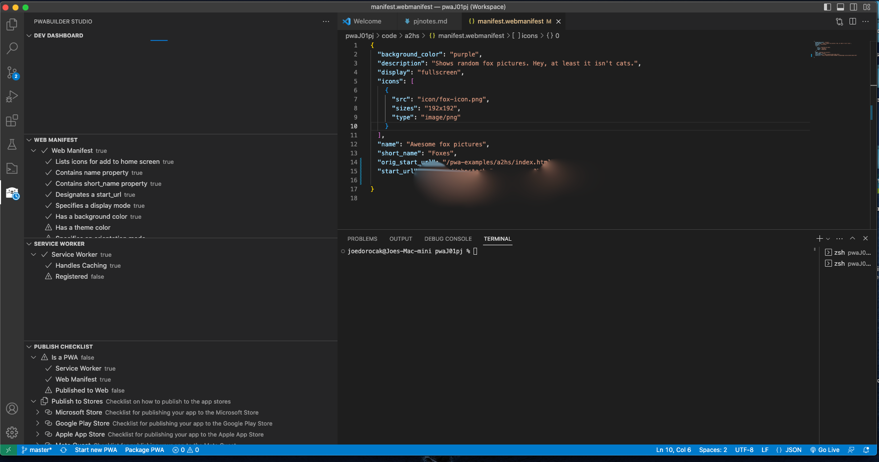 [VSCODE] PWABuilder Studio needs better UI for when you do not have a package.json · Issue #3936 ...