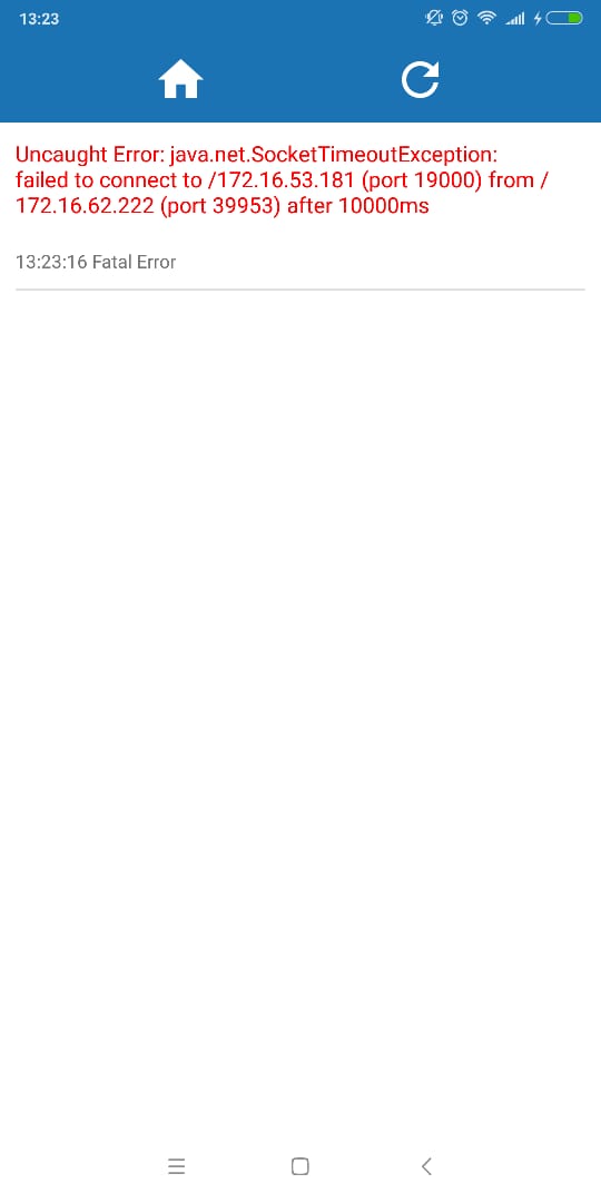 Network Response Timedout. Java.SocketTimedOutException,Could not load the appliction using Qr ...