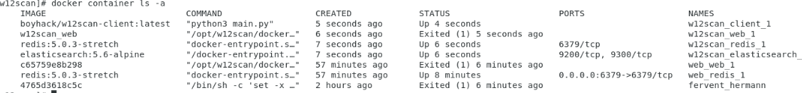 为什么有几个镜像一直 Exited ，麻烦提供一下意见。 · Issue #57 · w-digital-scanner/w12scan · GitHub
