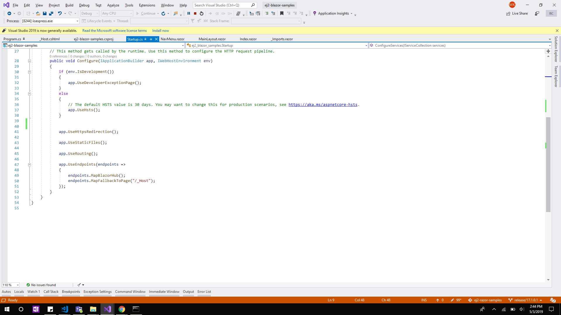 InvalidOperationException: Cannot provide a value for property 'Http' on type 'ej2_blazor ...