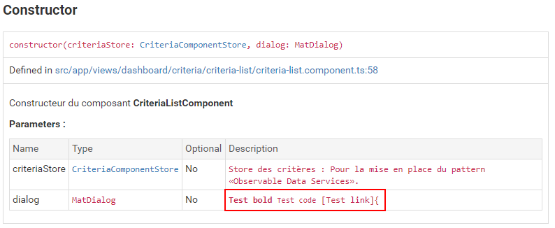 [BUG] Description of the parameters of a constructor · Issue #761 · compodoc/compodoc · GitHub