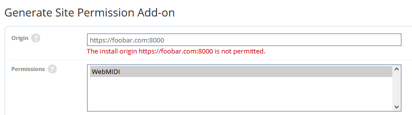 Install origins ending in `foobar.com:8000` should not be accepted if a denied origin for ...