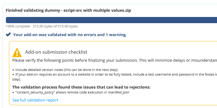 Script Src With Multiple Values Is Incorrectly Detected As Insecure · Issue 4576 · Mozilla 