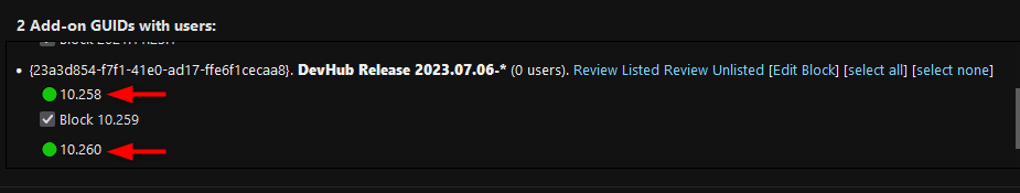 Remove select all, select none from published submissions · Issue #9239 · mozilla/addons · GitHub