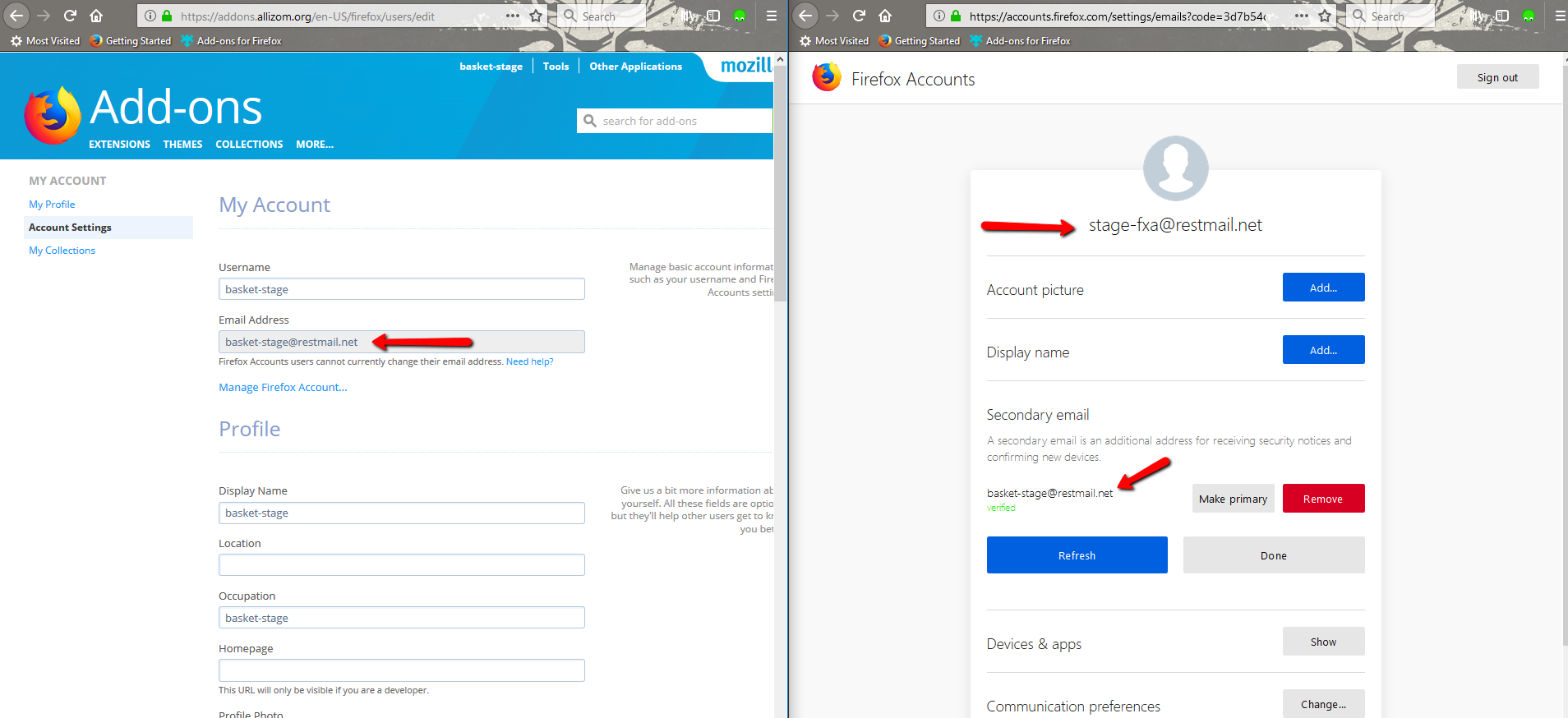 Changing your primary email address back to the original email from the ...