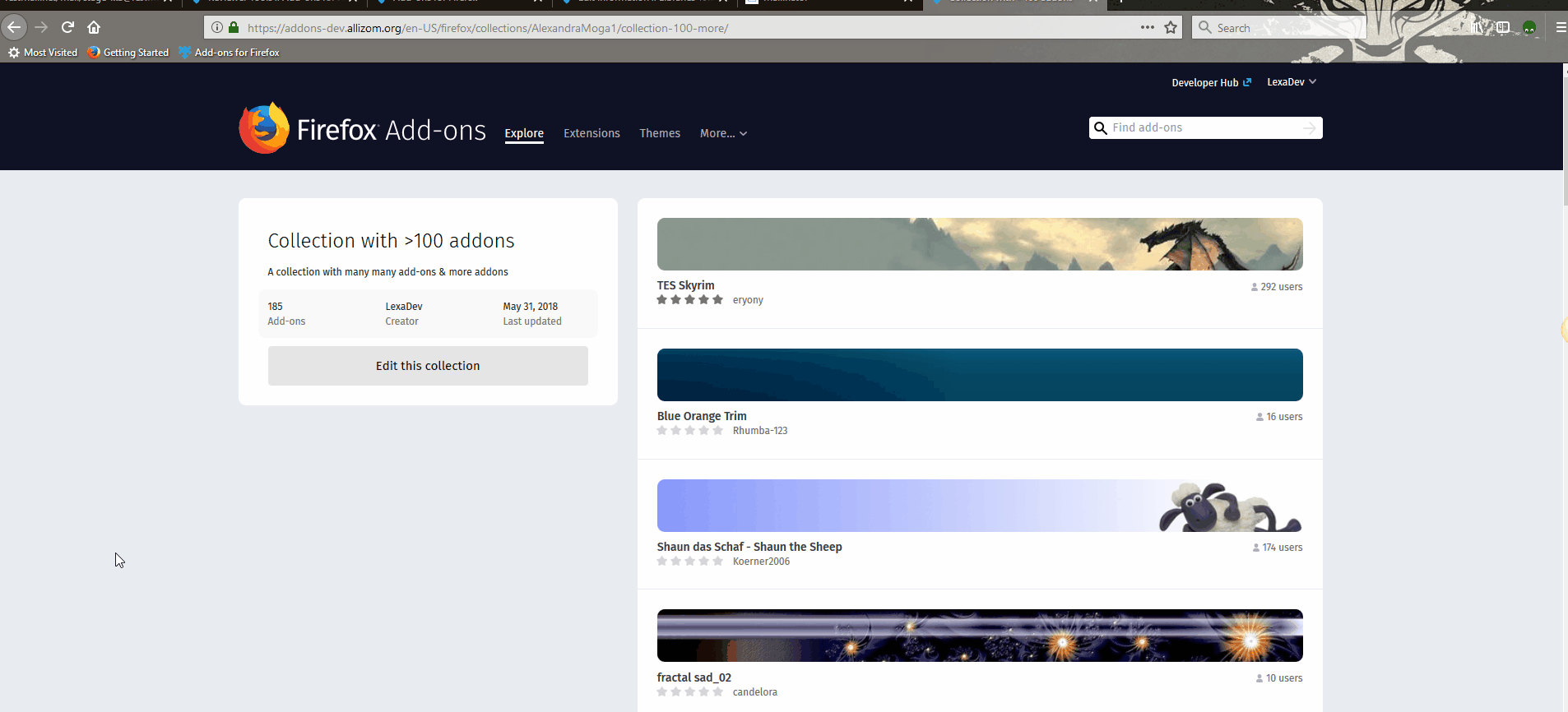 Edit collection page is not loading anymore after page refresh · Issue #11774 · mozilla/addons ...