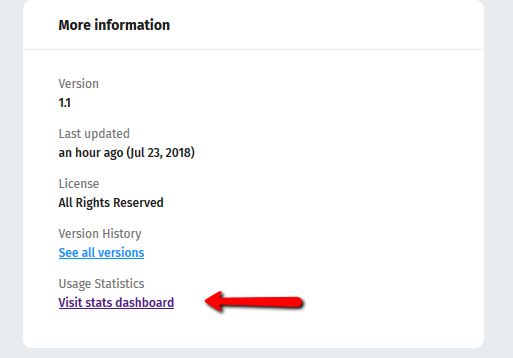 Link to the statistics page should not be available to non-admin users when an add-on is ...