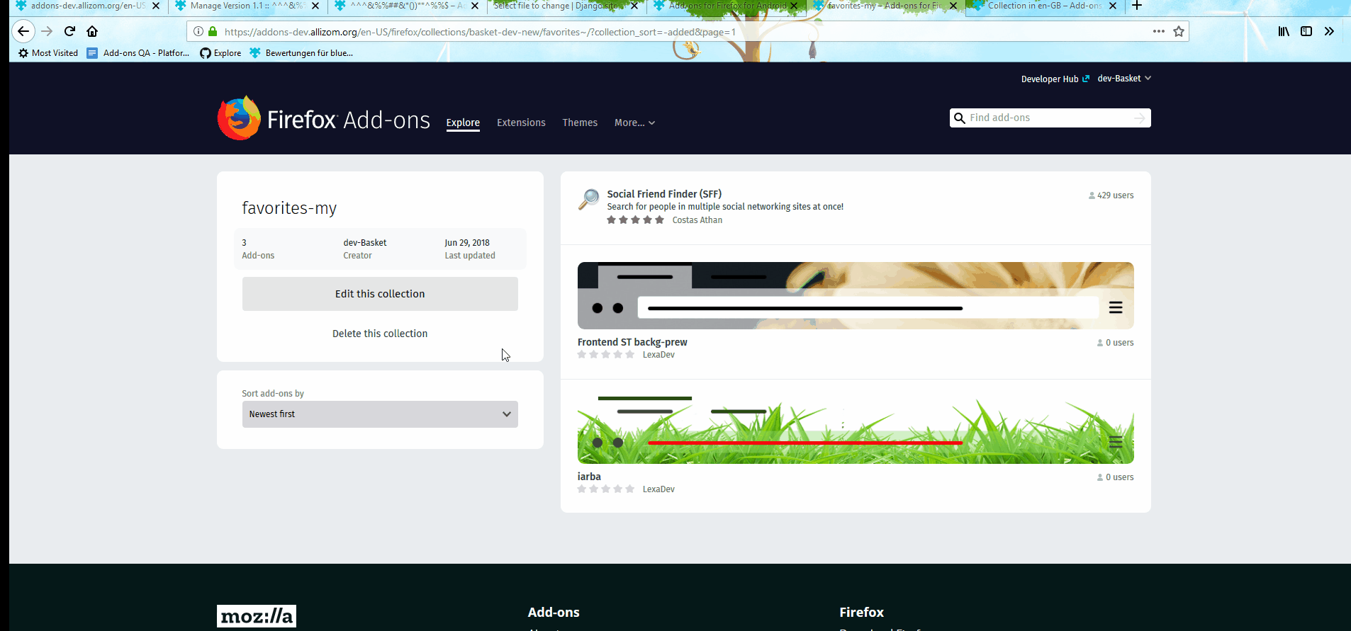 Disable the "Save collection" button unless one of the fields in the edit form has been changed ...
