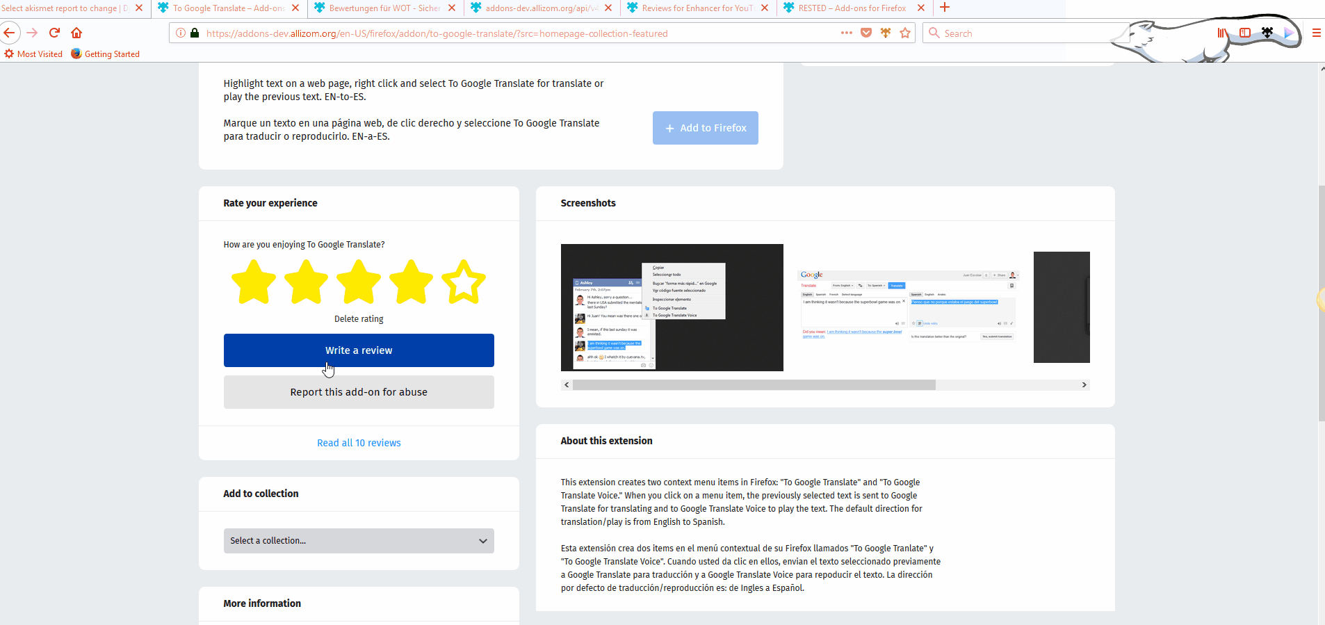 Number of written reviews is not incremented after a new review ...