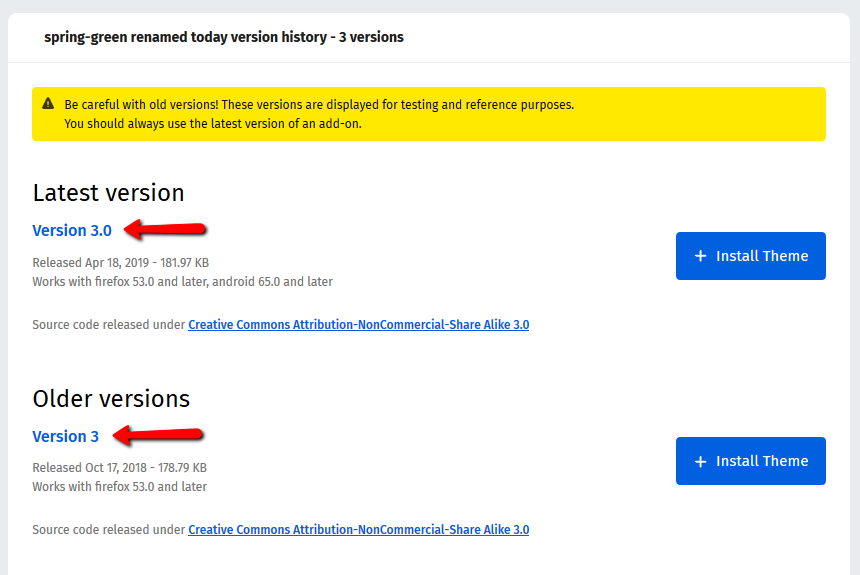 Incorrect version number in repacked themes if the previous version number consists of a single ...