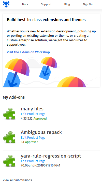 [DevHub] Submit a New Add-on and Theme buttons are not visible on mobile logged in view · Issue ...