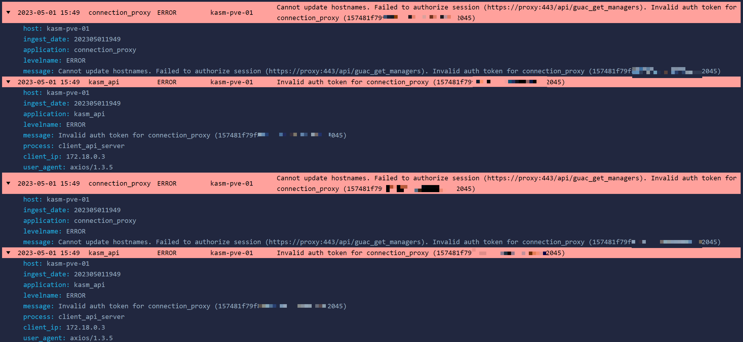 [Bug] - Invalid auth token for connection_proxy - api/guac_get_managers · Issue #374 · kasmtech ...
