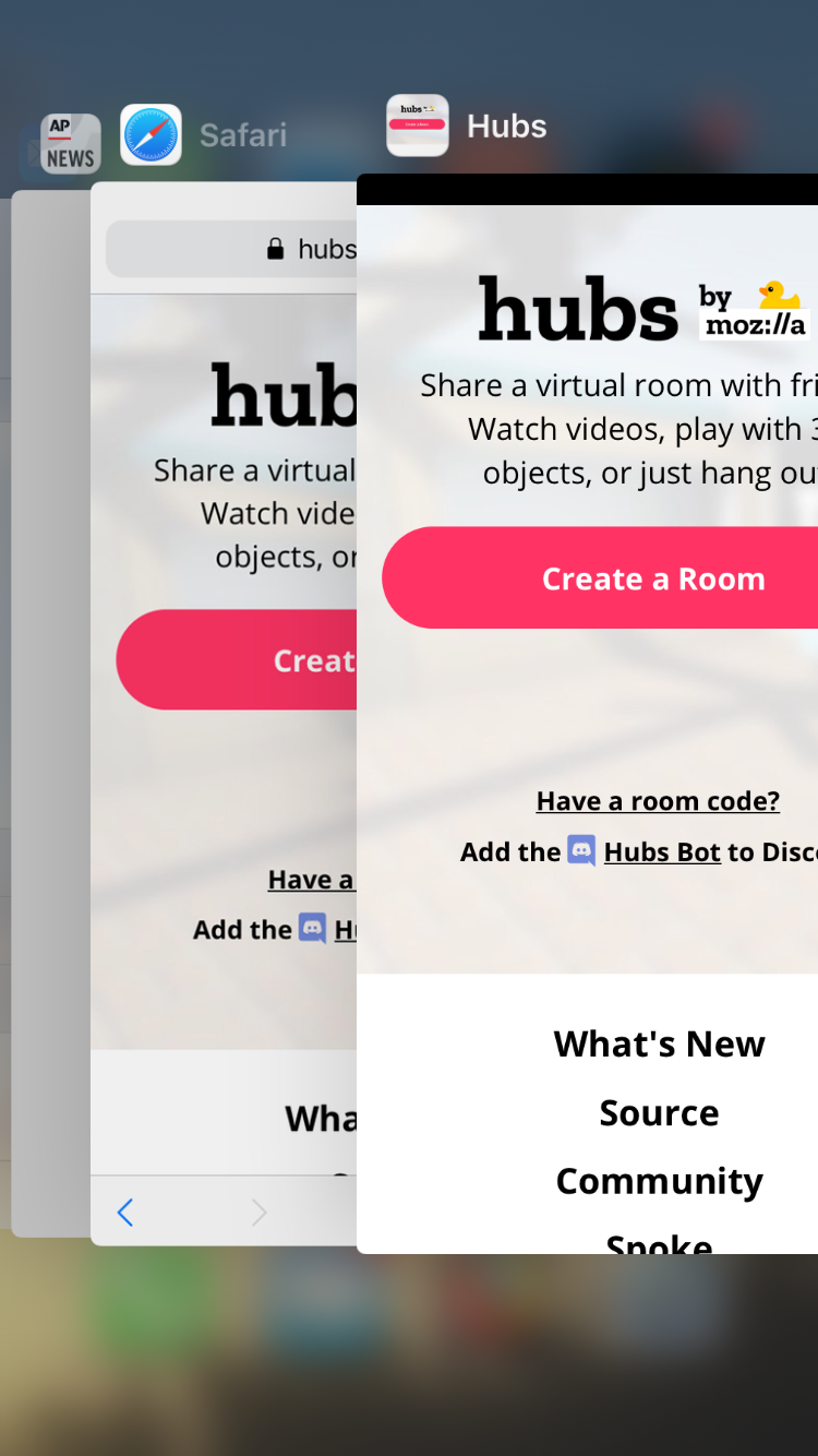 iOS Safari: Home Screen link gives ‘unsupported browser’ message · Issue #1702 · Hubs-Foundation ...
