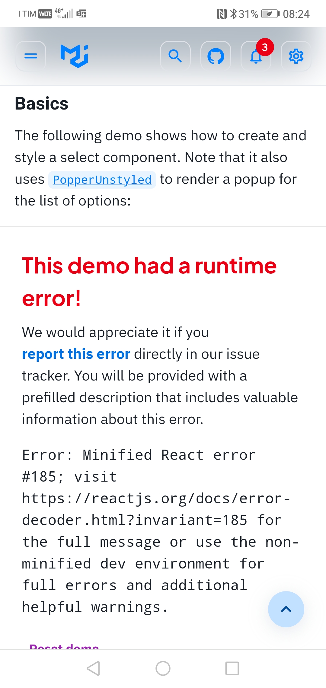 [docs] Demo UnstyledSelectMultiple crashes in mobile device · Issue #33927 · mui/material-ui ...