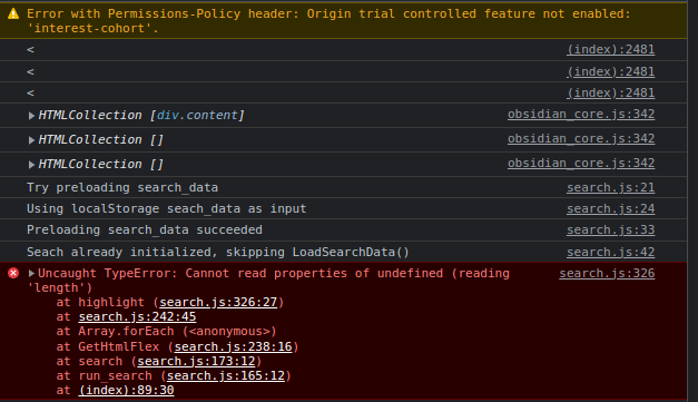 Make Search Work With Giant Vaults · Issue 564 · Obsidian Htmlobsidian Html · Github 3237