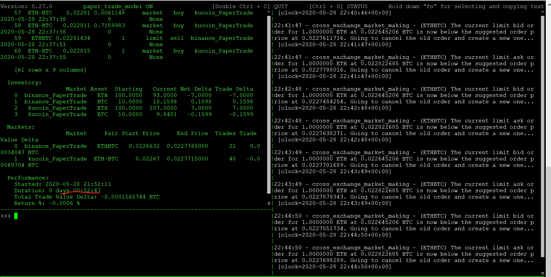 [BUG] Paper trading mode doesn't work in XEMM · Issue #1672 · hummingbot/hummingbot · GitHub