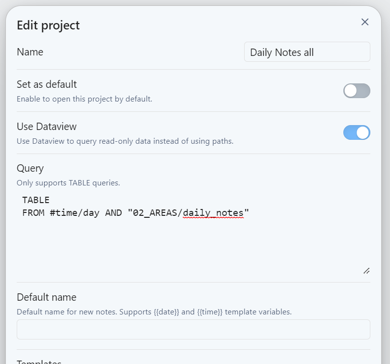 Dataview query no longer works as project source · Issue #222 · marcusolsson/obsidian-projects ...