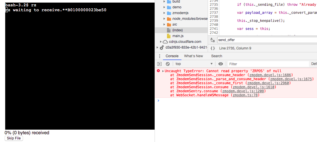 Error when using rz command · Issue #2119 · xtermjs/xterm.js · GitHub