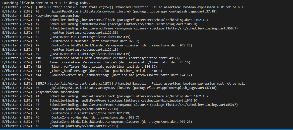 项目一运行sp初始化报错，找了好久没找到原因,大佬帮忙瞅瞅，谢谢！ · Issue #89 · simplezhli/flutter_deer · GitHub