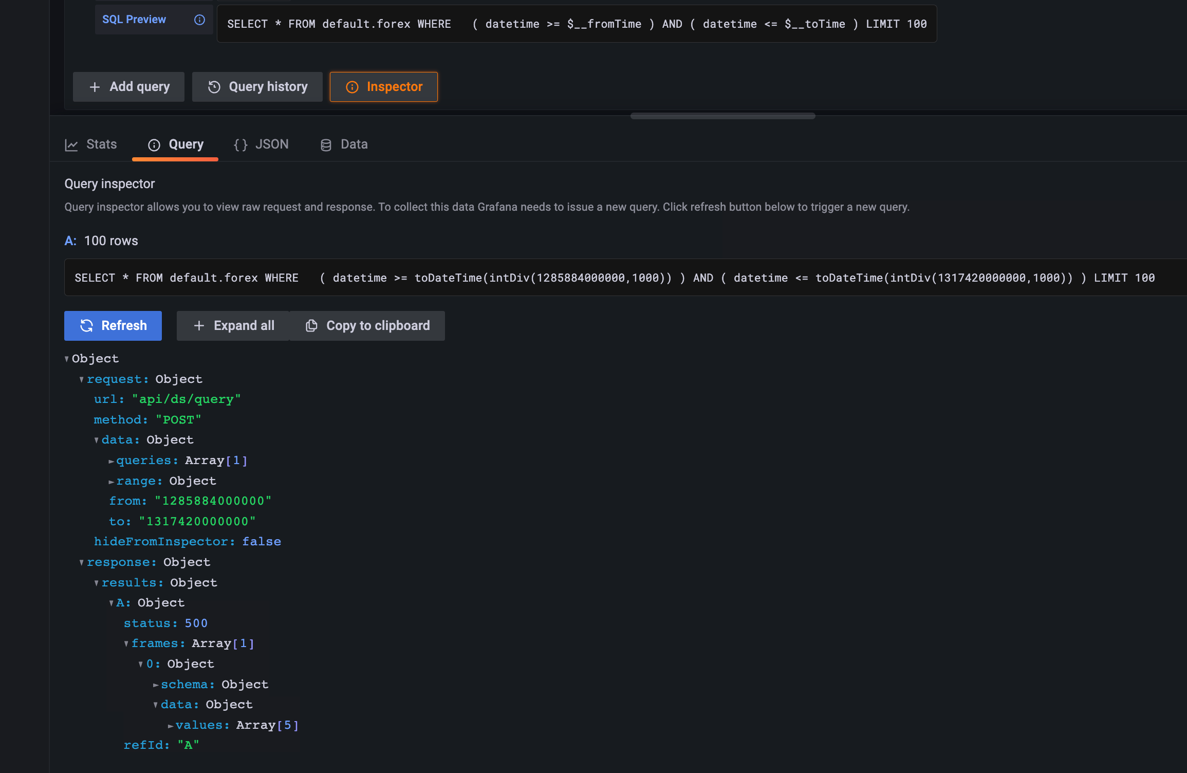 $__fromTime macro error in query builder after upgrade to v 2.0.3 · Issue #236 · grafana ...