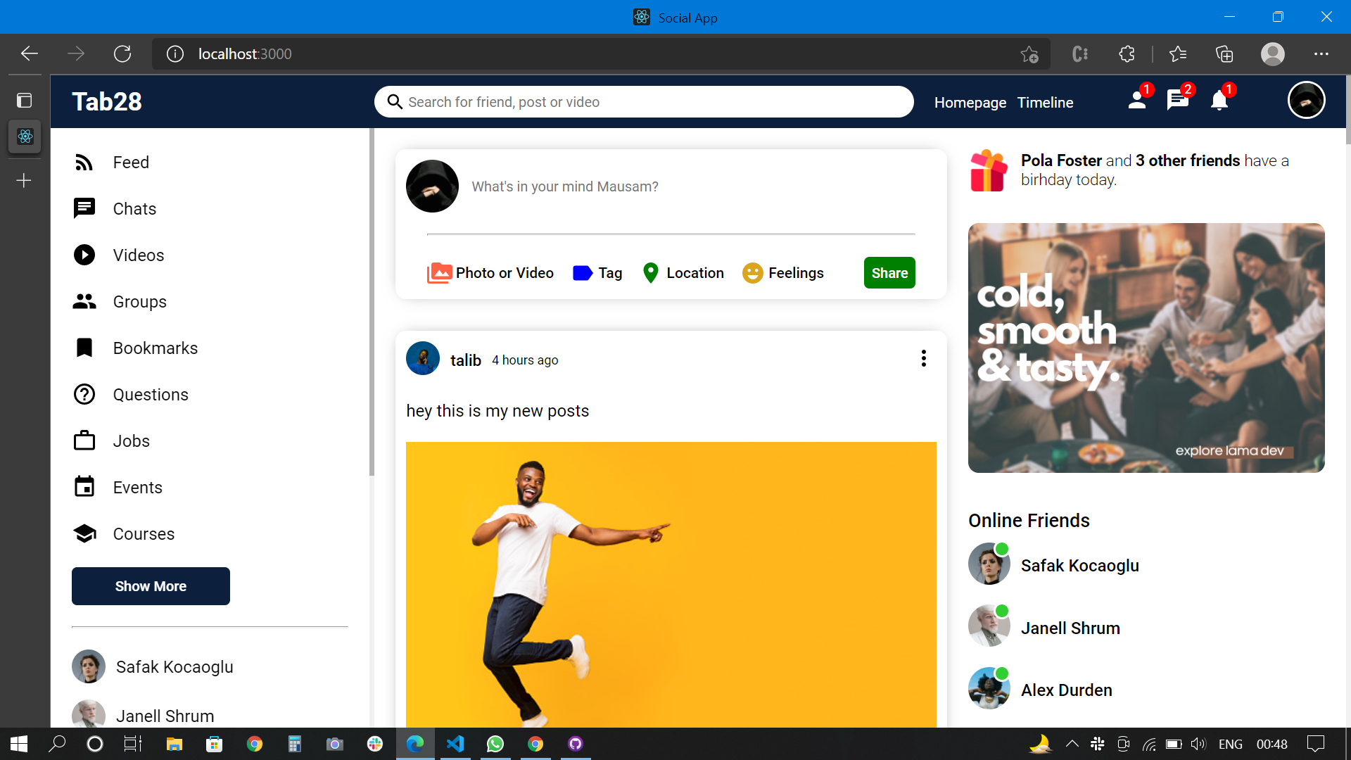 GitHub - theintezar/Social-Media: This is the social media where user ...