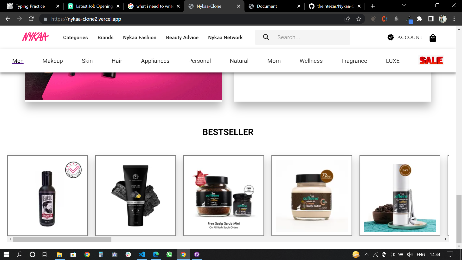 GitHub - theintezar/Nykaa-Clone: I crafted an impressive e-commerce website clone, employing a ...
