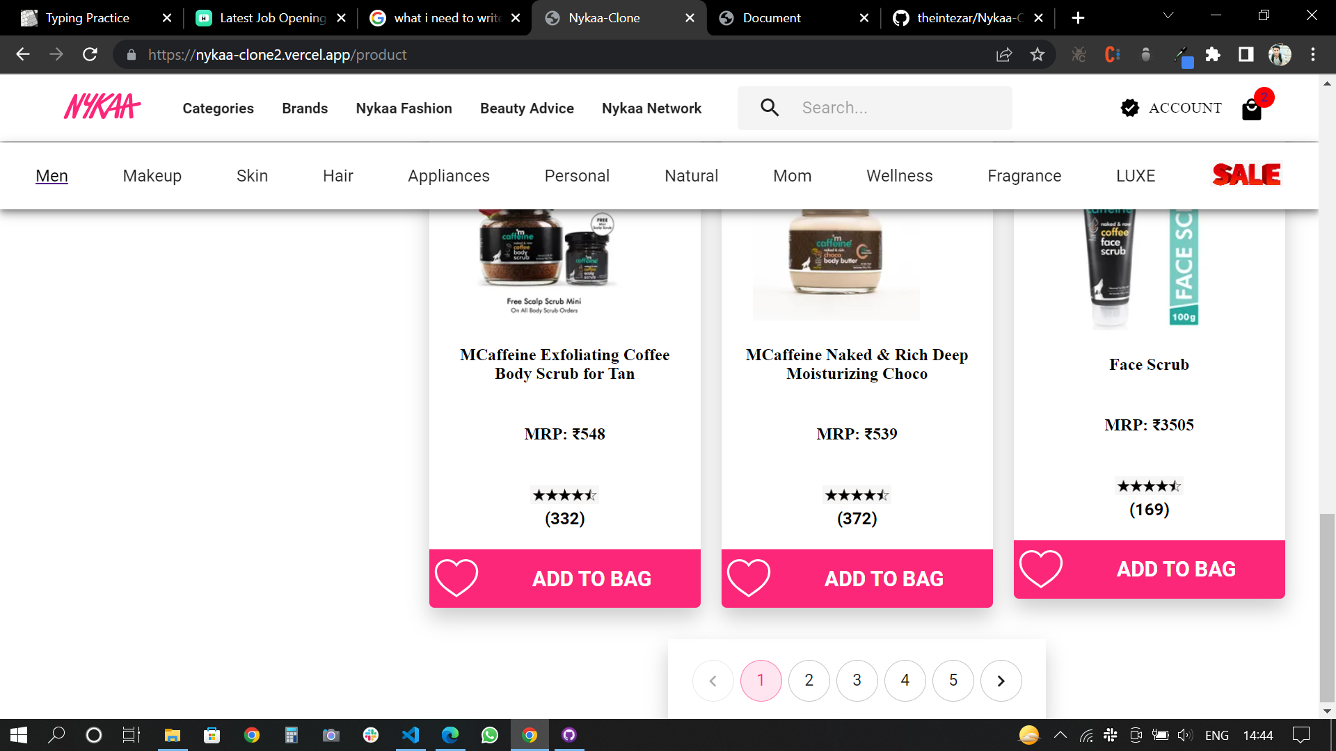 GitHub - theintezar/Nykaa-Clone: I crafted an impressive e-commerce website clone, employing a ...