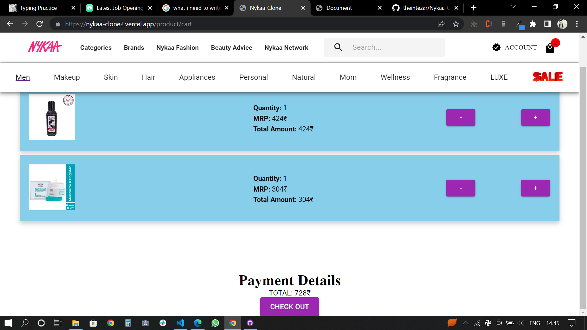 GitHub - theintezar/Nykaa-Clone: I crafted an impressive e-commerce website clone, employing a ...
