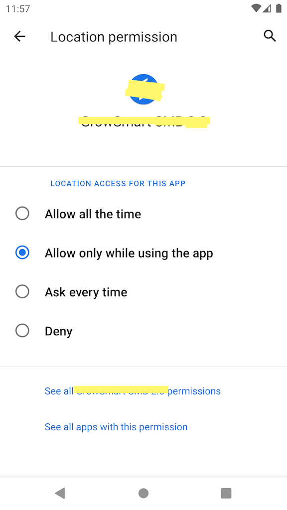 Requesting ACCESS_BACKGROUND_LOCATION is not showing any prompt · Issue #620 · zoontek/react ...