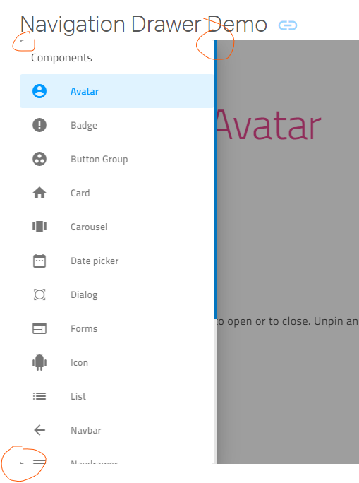 Nav Drawer Round Corners · Issue 5418 · Igniteui Igniteui Angular · Github