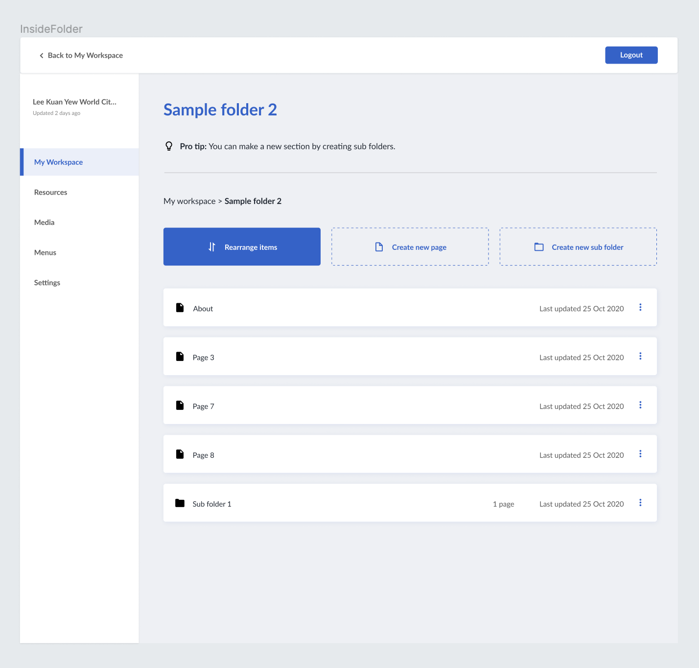 Implement drag-and-drop functionality for new Folder layout · Issue #344 · isomerpages/isomercms ...